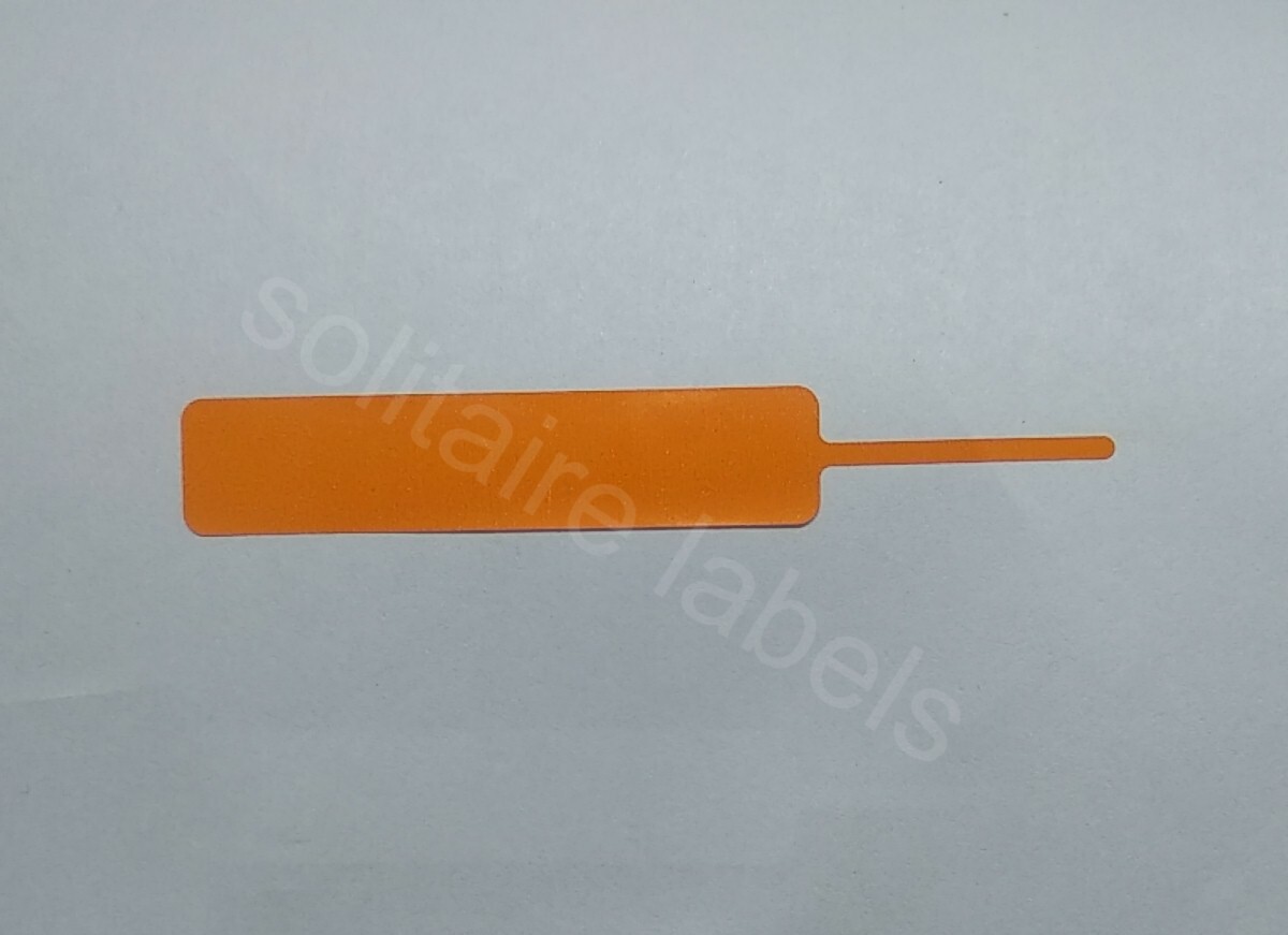 81mmX12mm (55mm Printable) Non Tearable Jewellery and Optical Orange ...