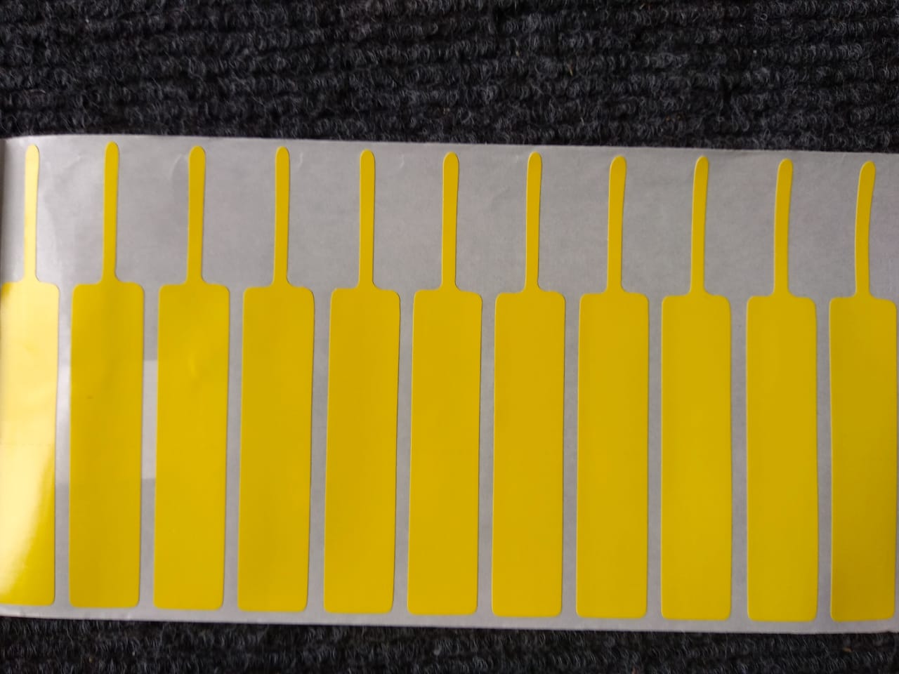 100mmX15mm(70mm Printable) Non Tearable, Yellow Color Jewellery ...