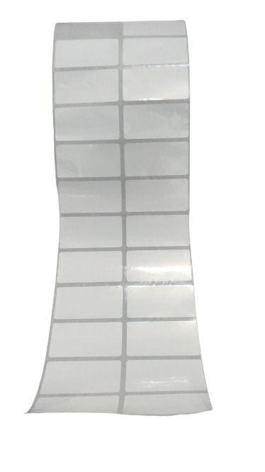 50×25 Non Tearable Glossy Label Sticker, 2UP, 1 roll of 4000 labels ...