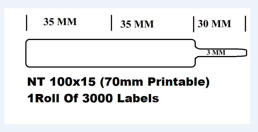 100mmX15mm (70mm Printable) Light Green Color Jewellery, Optical ...