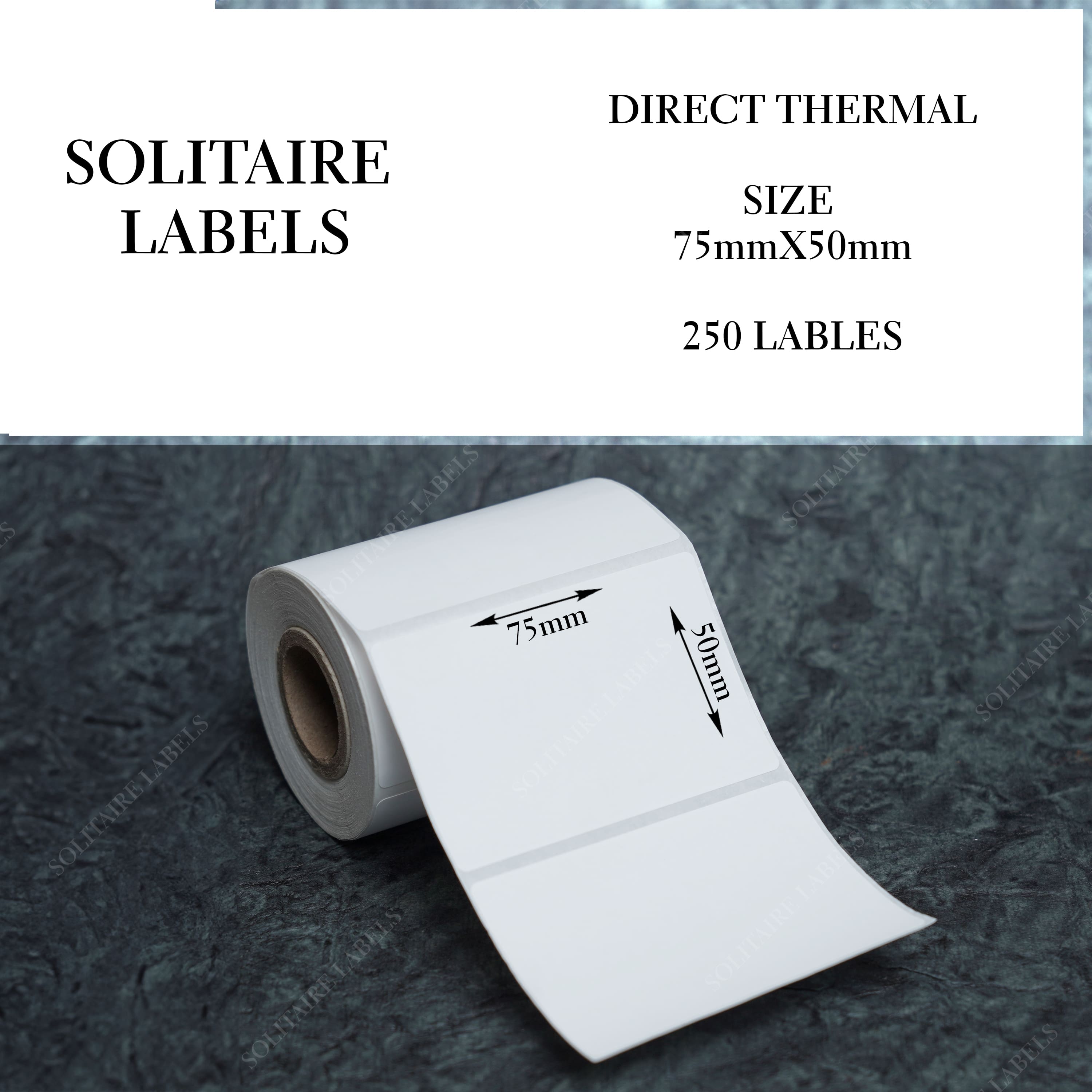 75×50 Direct Thermal Shipping Label Rolls, 1 Roll Of 250 Pcs ...