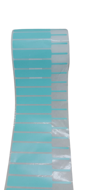 100mmX15mm (70mm Printable) Light Blue Color Jewellery, Optical Barcode ...