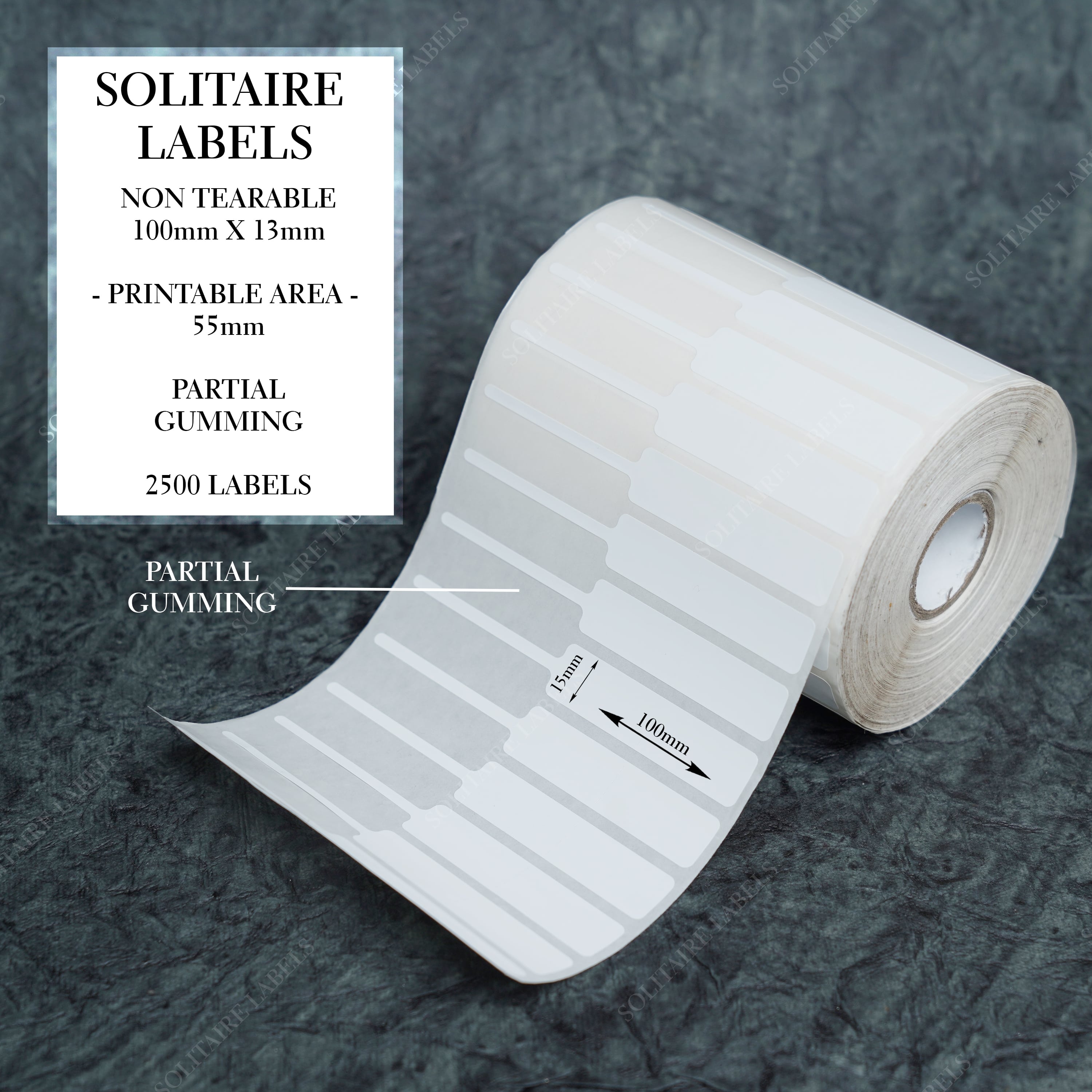 100mmX13mm (55mm Printable) White Color Jewellery, Optical Barcode ...