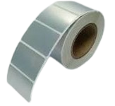 38×25 Silver Color NT Sticker, Labels, 1Up, Non Tearable Glossy Label ...