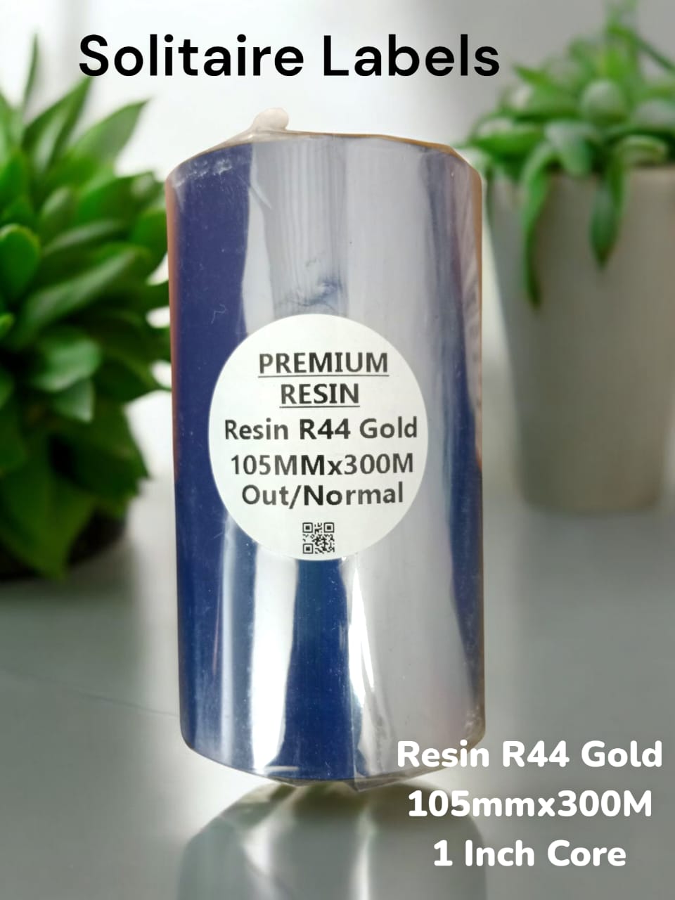 105mmX300mtr Premium Resin Ribbon, 1 Inch Core, Used for Barcode ...