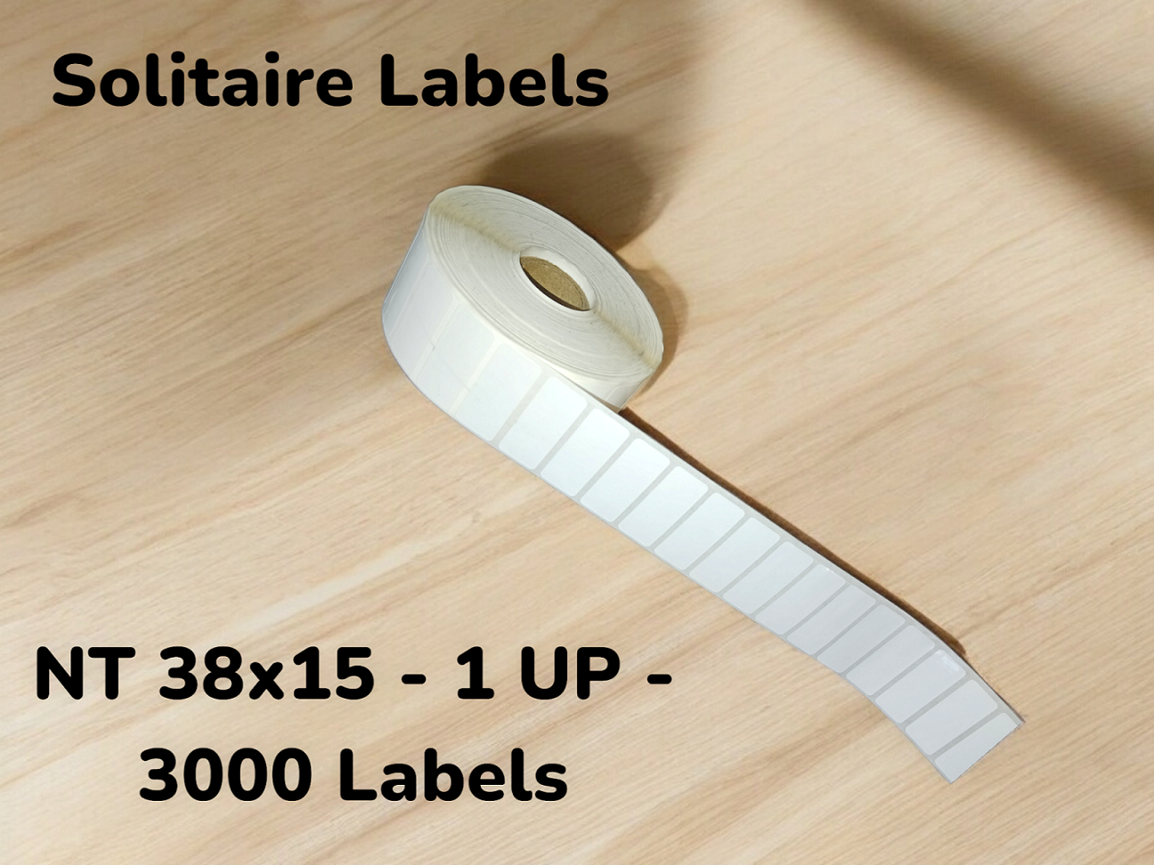 38X15 White Color NT Sticker, Labels, 1Up, Non Tearable Glossy Label, 1 ...